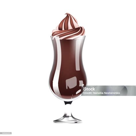 ホットチョコレートガラスリアルなベクターイラストで甘いデザート 3dのベクターアート素材や画像を多数ご用意 3d アイスクリーム