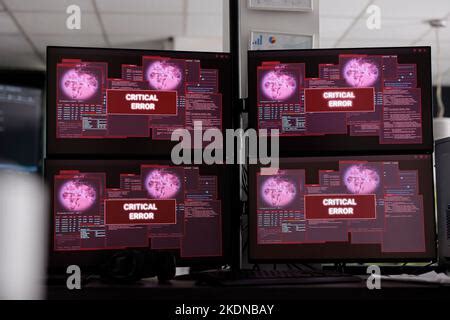 Multiple Monitors Showing Critical Error Message After Cyber Crime