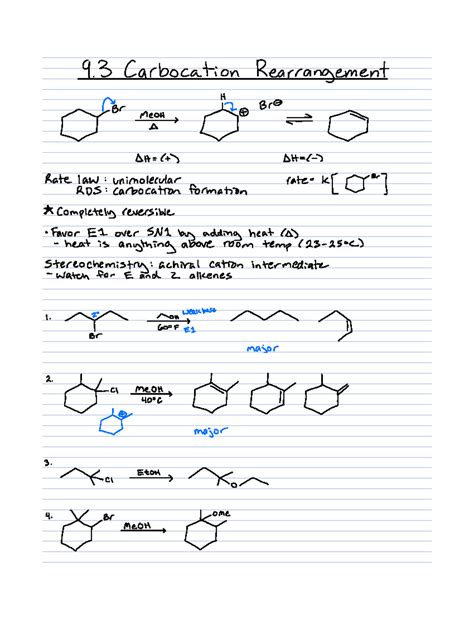 93 Carbocation Rearrangements Chem 2520 Studocu