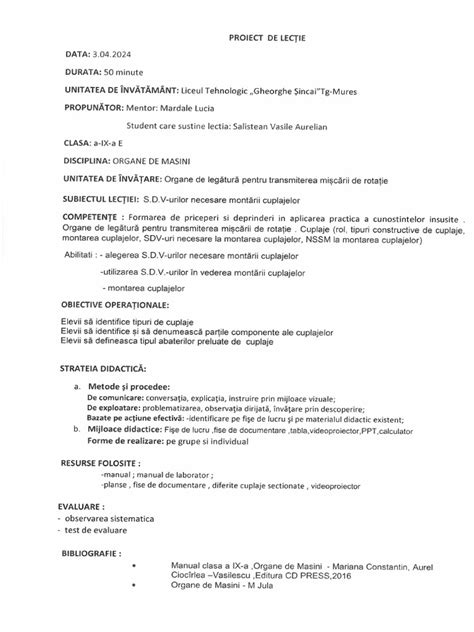 Proiect De Lectie 3 Pdf