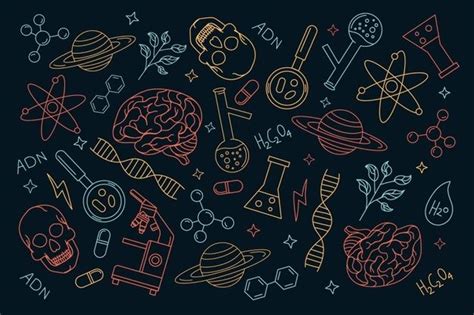 Vector Gratis Tema De Fondo De Ciencia Dibujado A Mano Ciencia