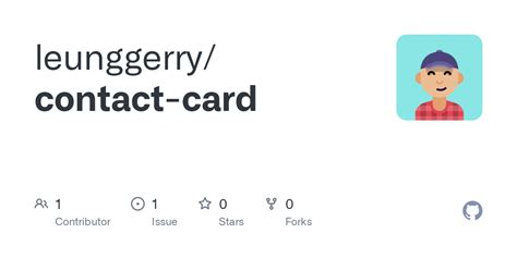 Github Leunggerry Contact Card