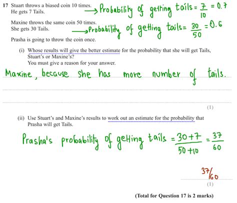 Gcse Relative Frequency Questions And Answers