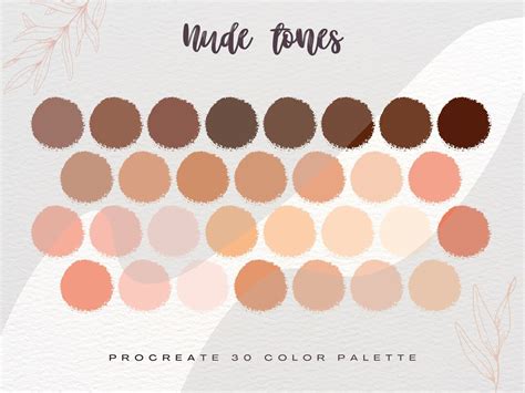 Skin Color Palette Procreate Skin Tones Procreate Color Etsy Uk