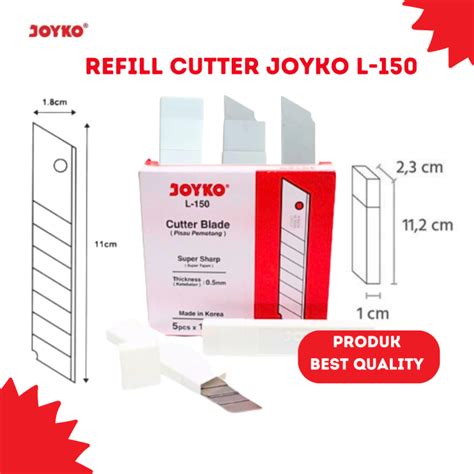 1 Pax Isi Cutter Besar Joyko L 150 Refill Pisau Blade Tajam Dan
