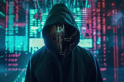 Premium Ai Image Cyber Warfare Hacker In Abstract Hologram