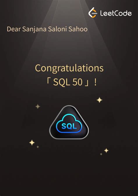 sql leetcode learningjourney dataskills consistencymatters
