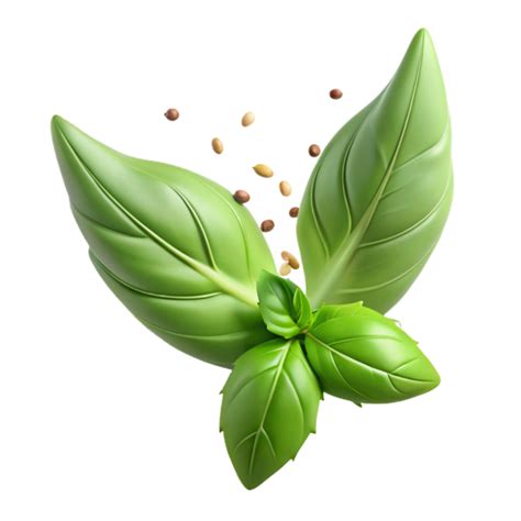 Fresh Basil Leaves And Seeds Culinary Herb 54585302 Png
