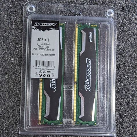 Yahooオークション 【ほぼ未使用】ddr3メモリ 8gb4gb2枚組 Crucia