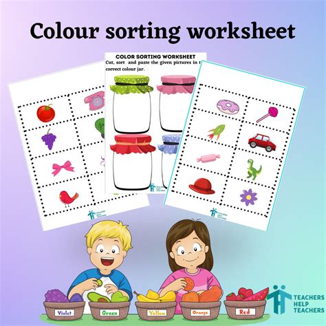 Color Sorting Worksheet Tht