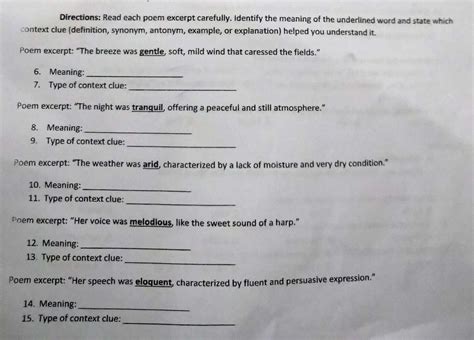 Directions Read Each Poem Excerpt Carefully StudyX