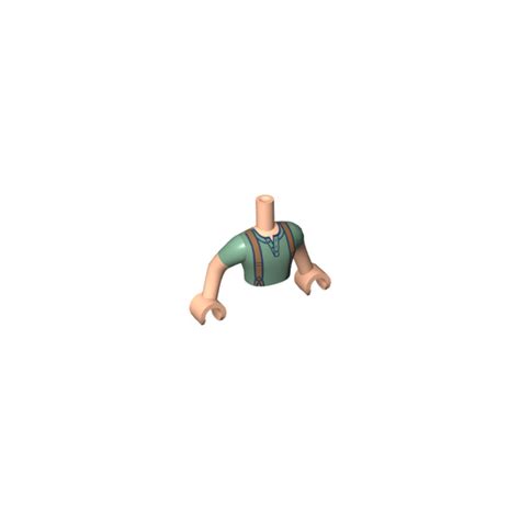 Lego Light Flesh Steve With Suspenders Friends Torso Male 973