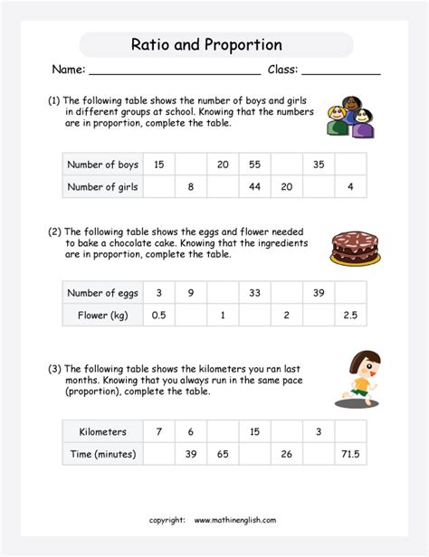 Proportional Ratios Worksheets