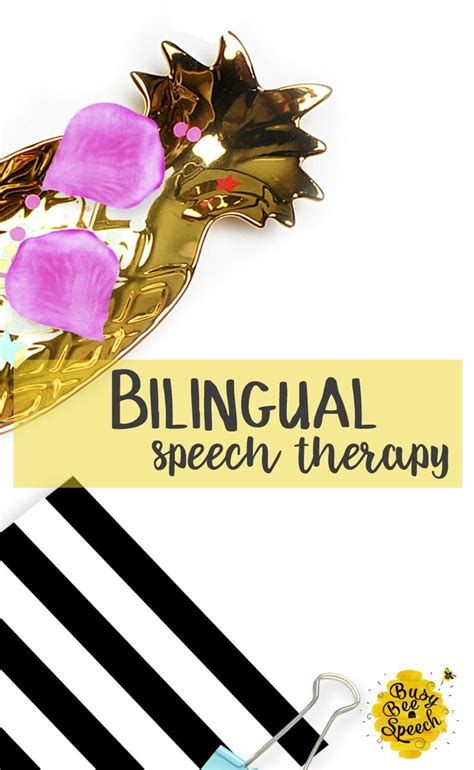 Bilingual Speech Therapy Ideas