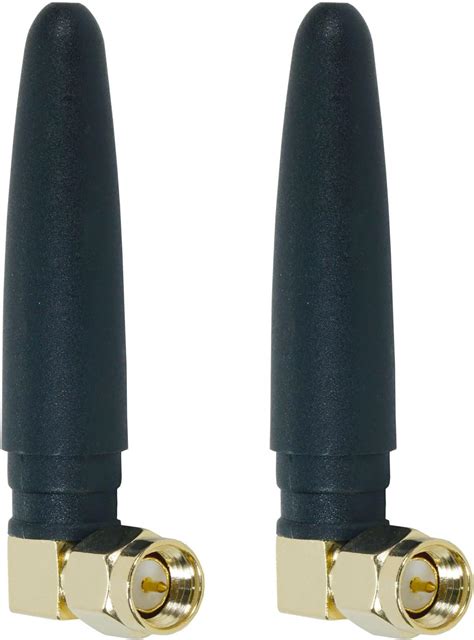 Fohevers 2 Pack WiFi Antenna 2 4G WiFi Aerial SMA Male Adapter 90