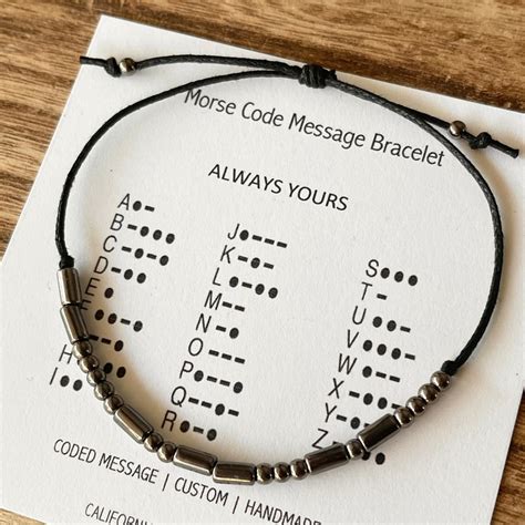 Morse Code Bracelet Etsy