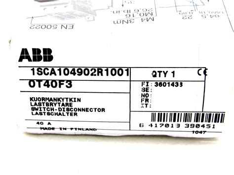 NEW ABB OT F DISCONNECT SWITCH SB Industrial Supply Inc