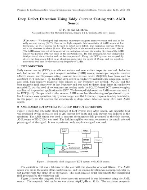 Pdf Deep Defect Detection Using Eddy Current Testing With Amr Sensor