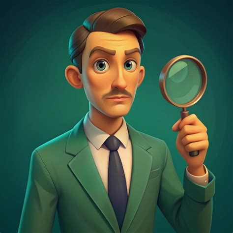 A Man Holding A Magnifying Glass Looking Through A Magnifying Glass Premium Ai Generated Image