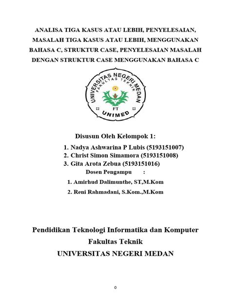 Analisa Tiga Kasus Atau Lebih Struktur Case Pdf