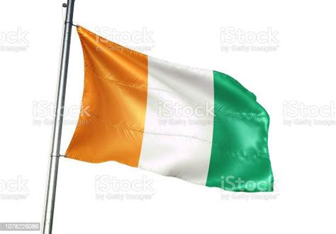 코트 디 부 아 르 아이 보 리 코스트 Ivorian 깃발 흔들며 흰색 배경 현실적인 3 차원 일러스트 레이 션에 고립 0명에 대한 스톡 사진 및 기타 이미지 Istock