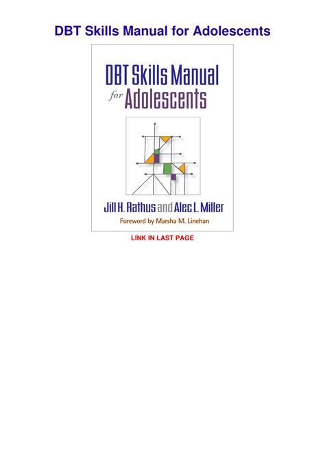 Ppt Pdf Download Dbt Skills Manual For Adolescents Powerpoint