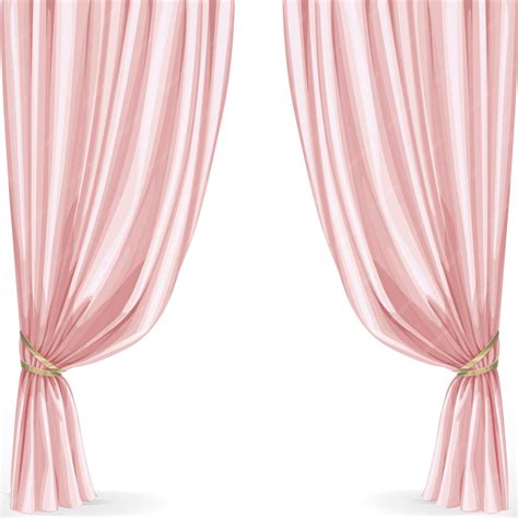 Premium Vector Pink Curtain Isolated On A White Background 1
