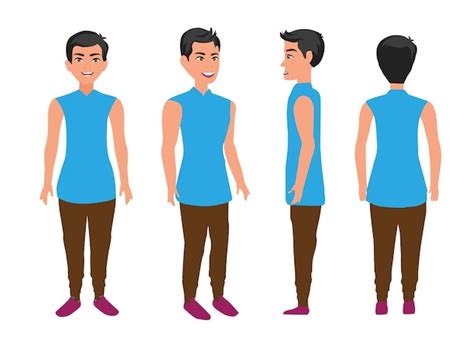 Premium Vector A Set Of Male Body Vector Design
