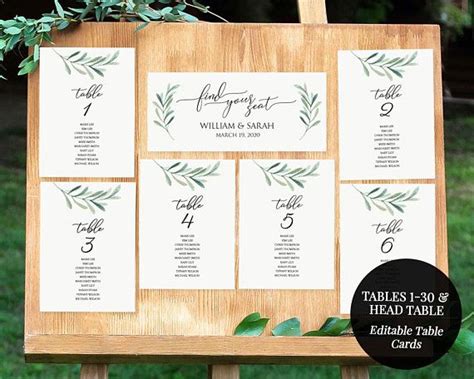 Table Assignment Online Cards