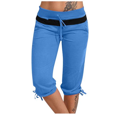 Workout Pants Capris For Women Yoga Capri Trackpants High Waist