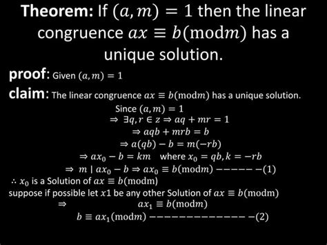 Linear Congruences Reduced Residue Systemspptx