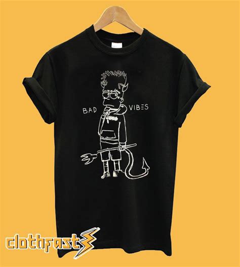 Bad Vibes Bart Simpson T Shirt Simpsons T Shirt Bart Simpson T Shirt