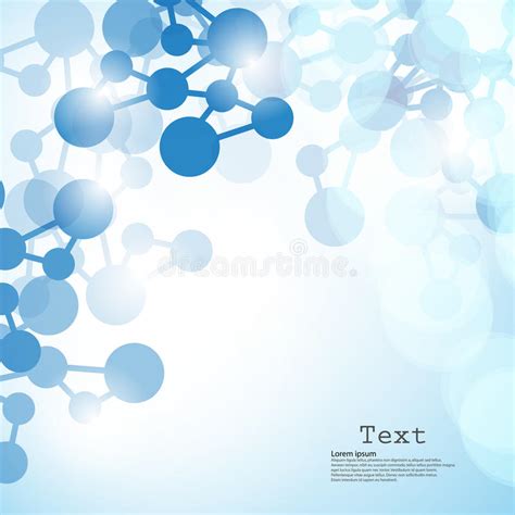 Abstract Background Vector Illustration Structure Of The Molecule Stock