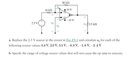 Solved A Replace The 2 5V Source In The Circuit In Fig