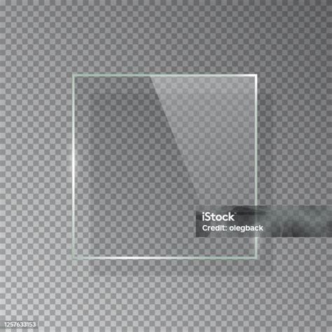 회색 투명 배경에 격리 된 사실적인 3d 사각형 유리 프레임 창조적 인 테두리 플레이트 개체 직사각형 사각형 프레임 워크 0명에 대한 스톡 벡터 아트 및 기타 이미지