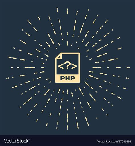 Beige Php File Document Download Php Button Icon Vector Image