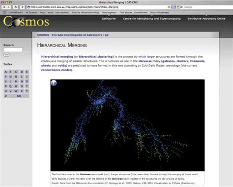Embedding An Interactive Merger Tree Visualization In A Cosmos