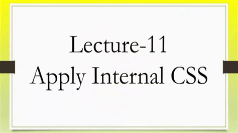 Web Designing Lecture 11 Youtube