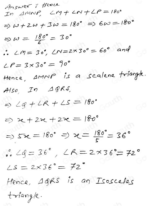 Solved Calculate The Values Of W And X And Then Classify Math