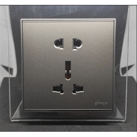 Jual SIMON E6 GREY UNIVERSAL SOCKET MULTI SOCKET DAN 2 PIN SOCKET Jakarta Utara Simon