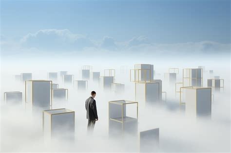 Premium Photo Into The Cloud Matrix