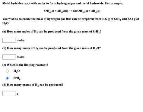 Solved Calculate The Mass Of Each Product Formed When 243 G