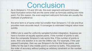 Simpson S Three Eighth Method PPT