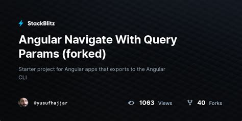 Angular Navigate With Query Params Forked StackBlitz