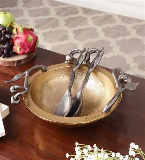 Aesthetic Cherry Vine Black Décorative Bowl Set Designer Serveware