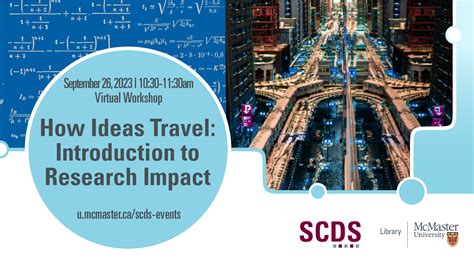 How Ideas Travel Introduction To Research Impact McMaster University