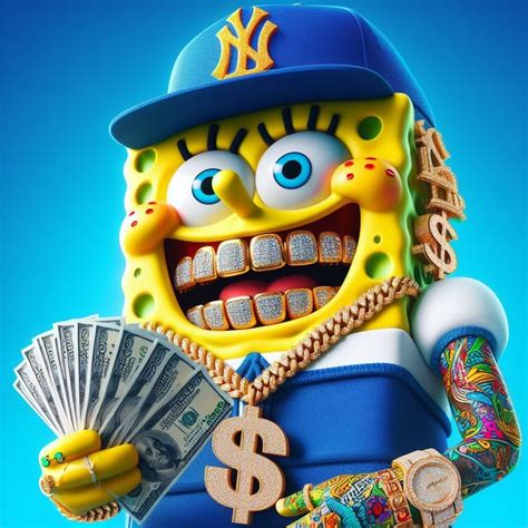 Sponge Bob Iced Out Swag Cartoon Cartoon Character Pictures Spongebob