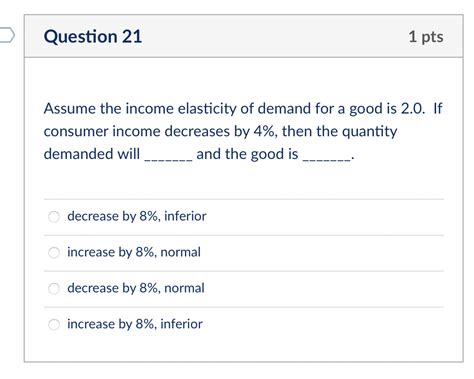 Solved Assume The Income Elasticity Of Demand For A Good Is Chegg