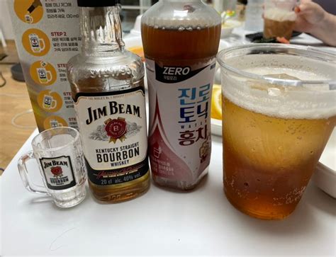 슬기로운주류생활 짐빔 하이볼 그리고 홍토닉 얼그레이하이볼 쉽게 만드는 꿀팁 진로 토닉워터 홍차 Feat 레몬