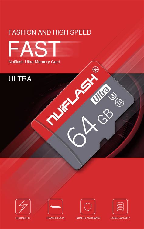 Micro TF карты Nuiflash высокоскоростные карты памяти класс 10 4 ГБ 8 ...